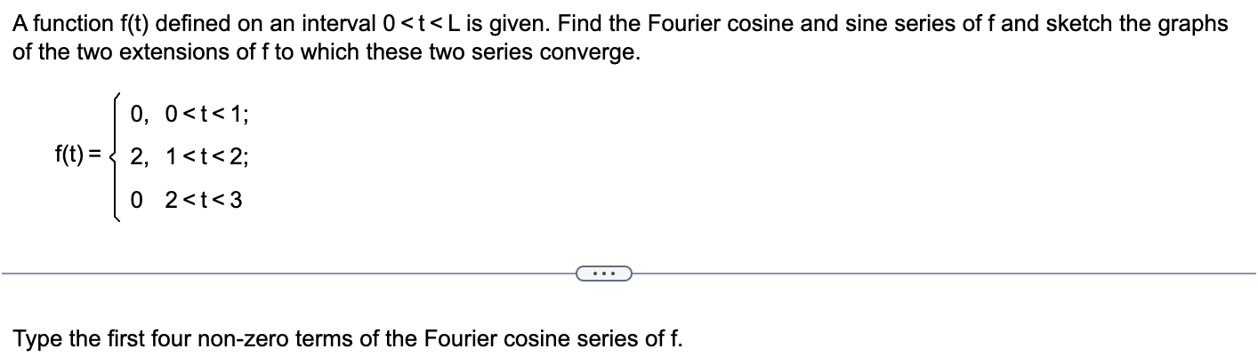 Solved A function f(t) ﻿defined on an interval fff | Chegg.com