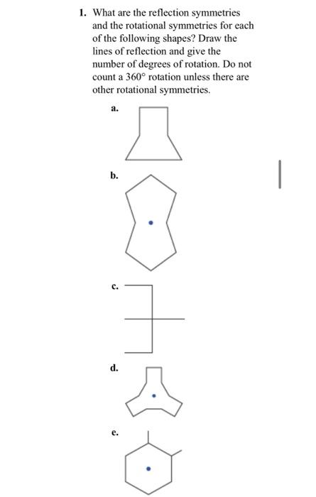 Solved What Are The Reflection Symmetries And The Rotational