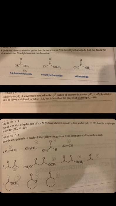 CH NCH CH, NN-dimethylethanamide Explain why the | Chegg.com