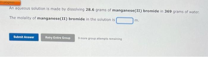 Solved You need to make an aqueous solution of 0.238M | Chegg.com