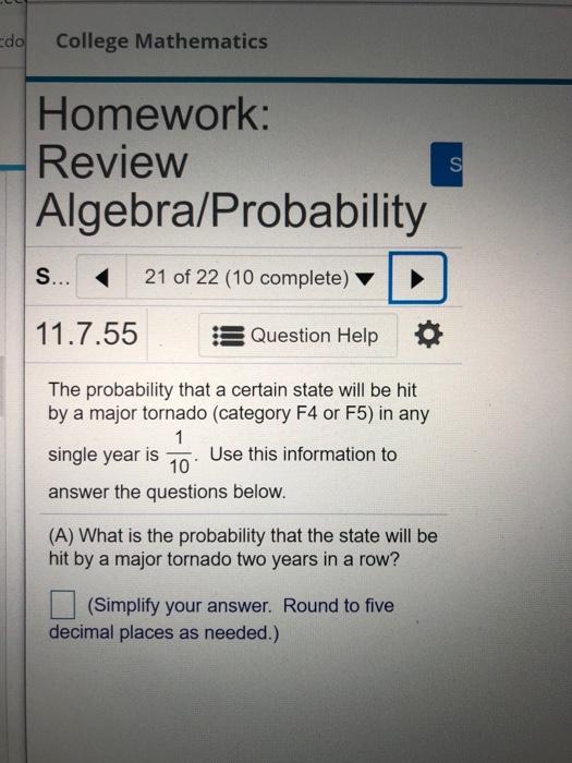 Solved do College Mathematics Homework: Review | Chegg.com