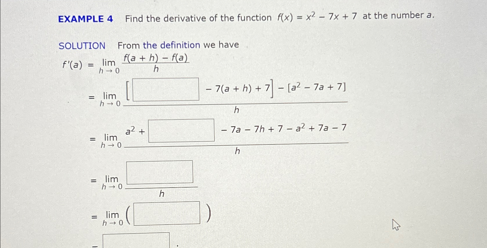 Solved EXAMPLE 4 ﻿Find the derivative of the function | Chegg.com