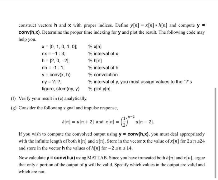 Solved 2 Computing The Output Of A Lti System Using Matlab 