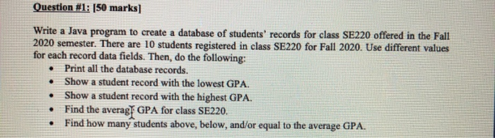 Solved Use the StudentRecord Java class, which we | Chegg.com