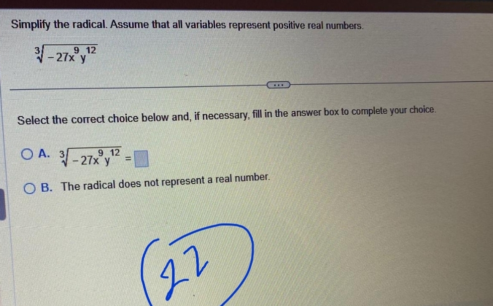 Solved Simplify the radical. Assume that all variables | Chegg.com