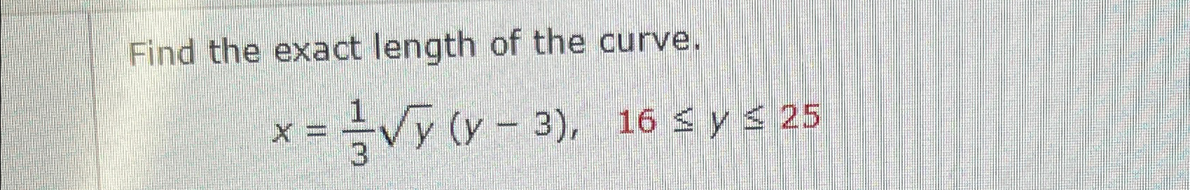 Solved Find the exact length of the | Chegg.com