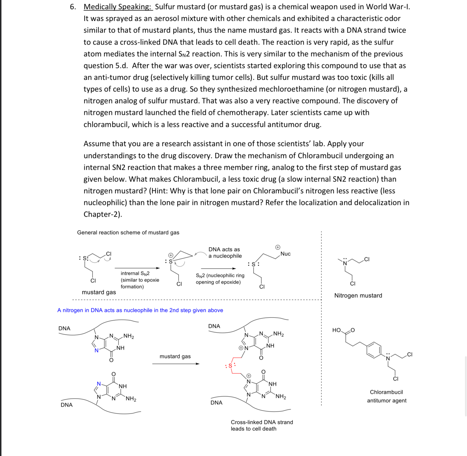 Solved Medically Speaking: Sulfur mustard (or mustard gas) | Chegg.com