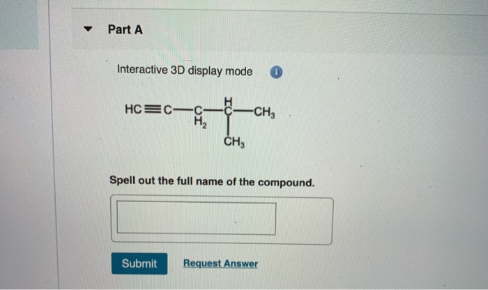 Solved Part A Interactive 3D display mode Hc=c-.F-CH, CH3 | Chegg.com