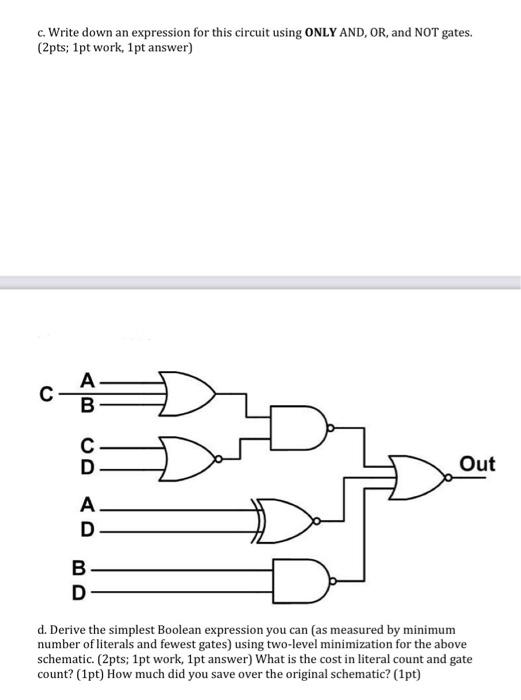 [solved] Write Down An Expression For This Circuit Using O