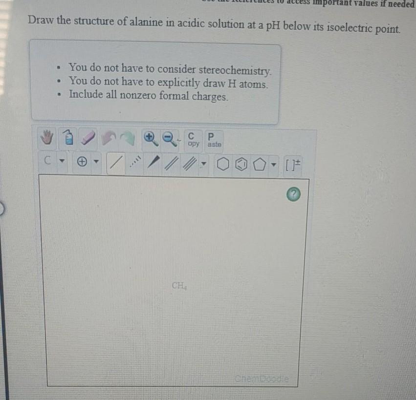 Solved draw the structure of alanine and acidic solution at | Chegg.com