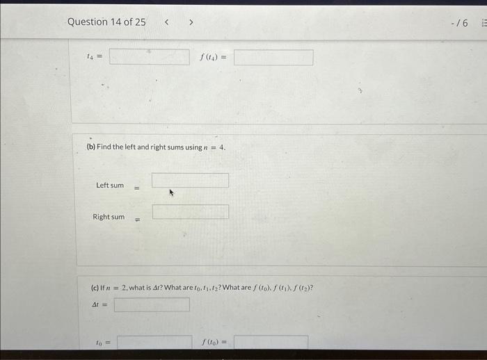 Solved Use the expressions for left and right sums and the | Chegg.com