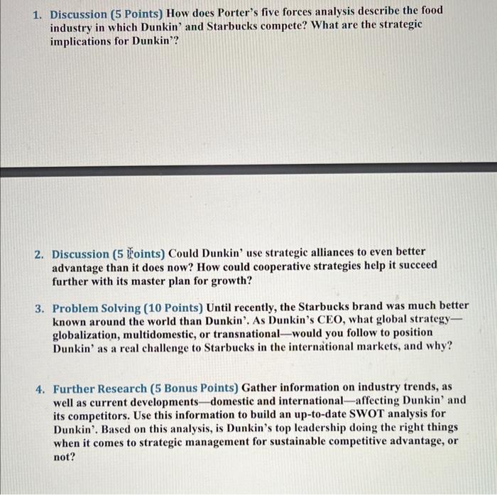 Solved 1. Discussion (5 Points) How does Porter's five | Chegg.com
