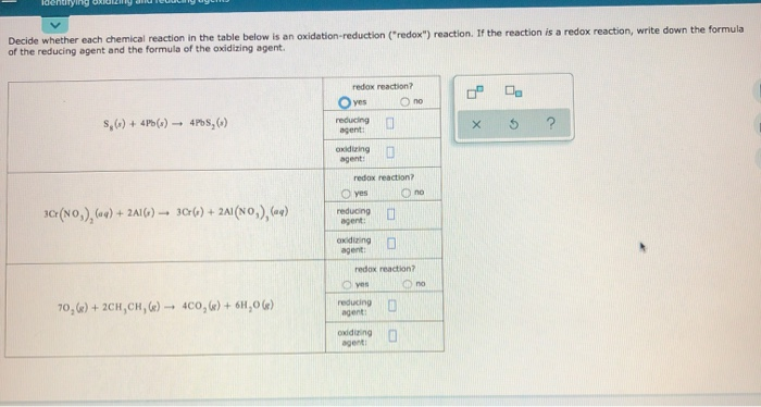 Solved Identitying Decide whether each chemical reaction in | Chegg.com