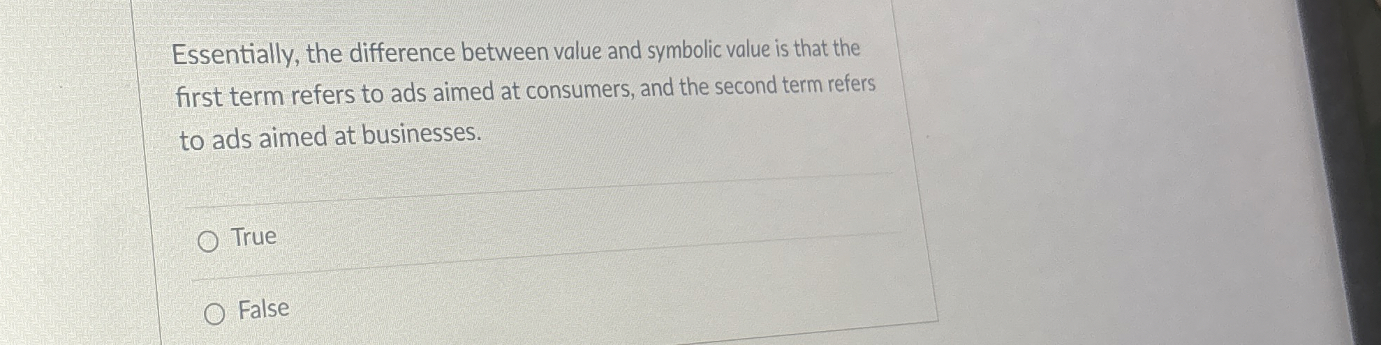 Solved Essentially, the difference between value and | Chegg.com