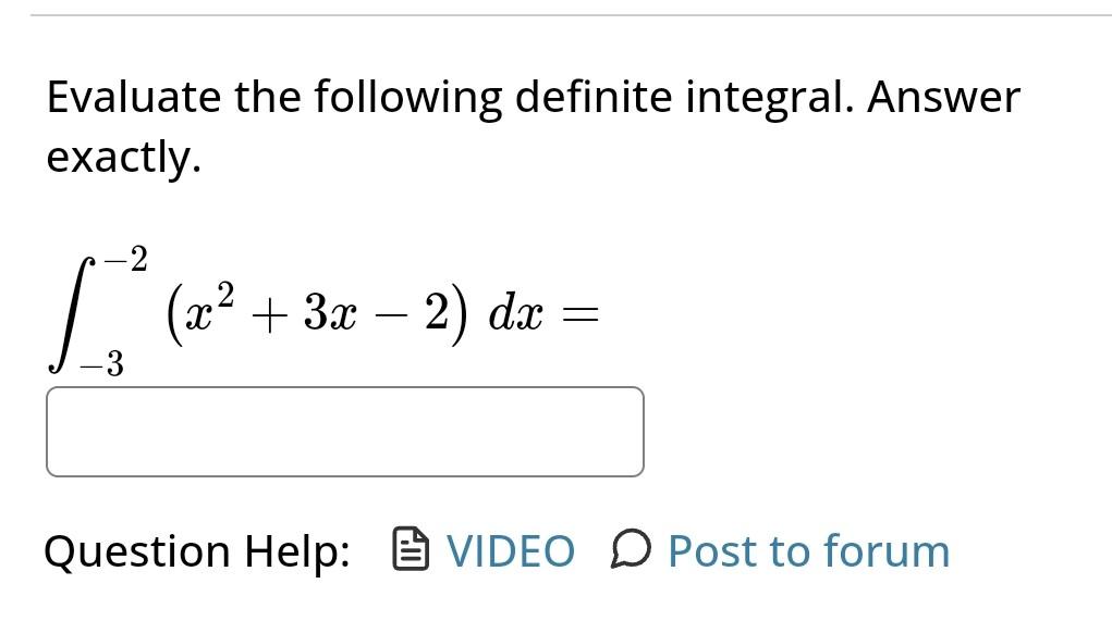 Solved Evaluate the following definite integral. Answer | Chegg.com