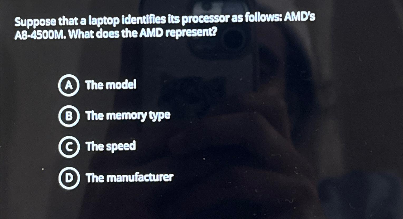 Solved Suppose that a laptop identifies its processor as | Chegg.com