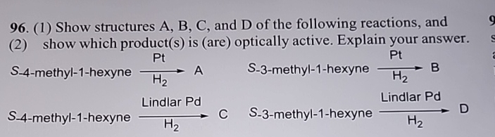Solved (1) ﻿Show structures A, ﻿B, ﻿C, ﻿and D of the | Chegg.com