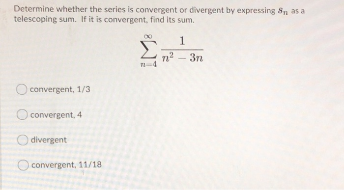 Solved Determine whether the series is convergent or | Chegg.com
