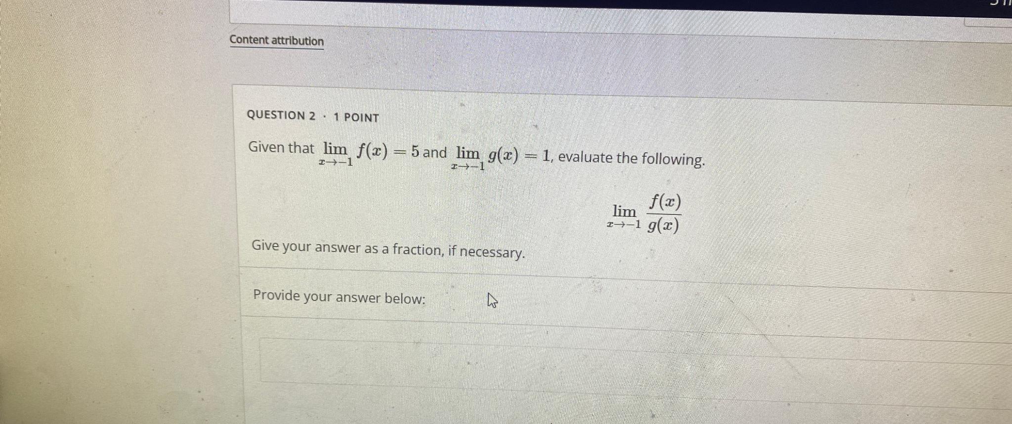 Solved Content attributionQUESTION 2 - 1 POINTGiven that | Chegg.com Solved Content attributionQUESTION 2 - 1 POINTGiven that | Chegg.com