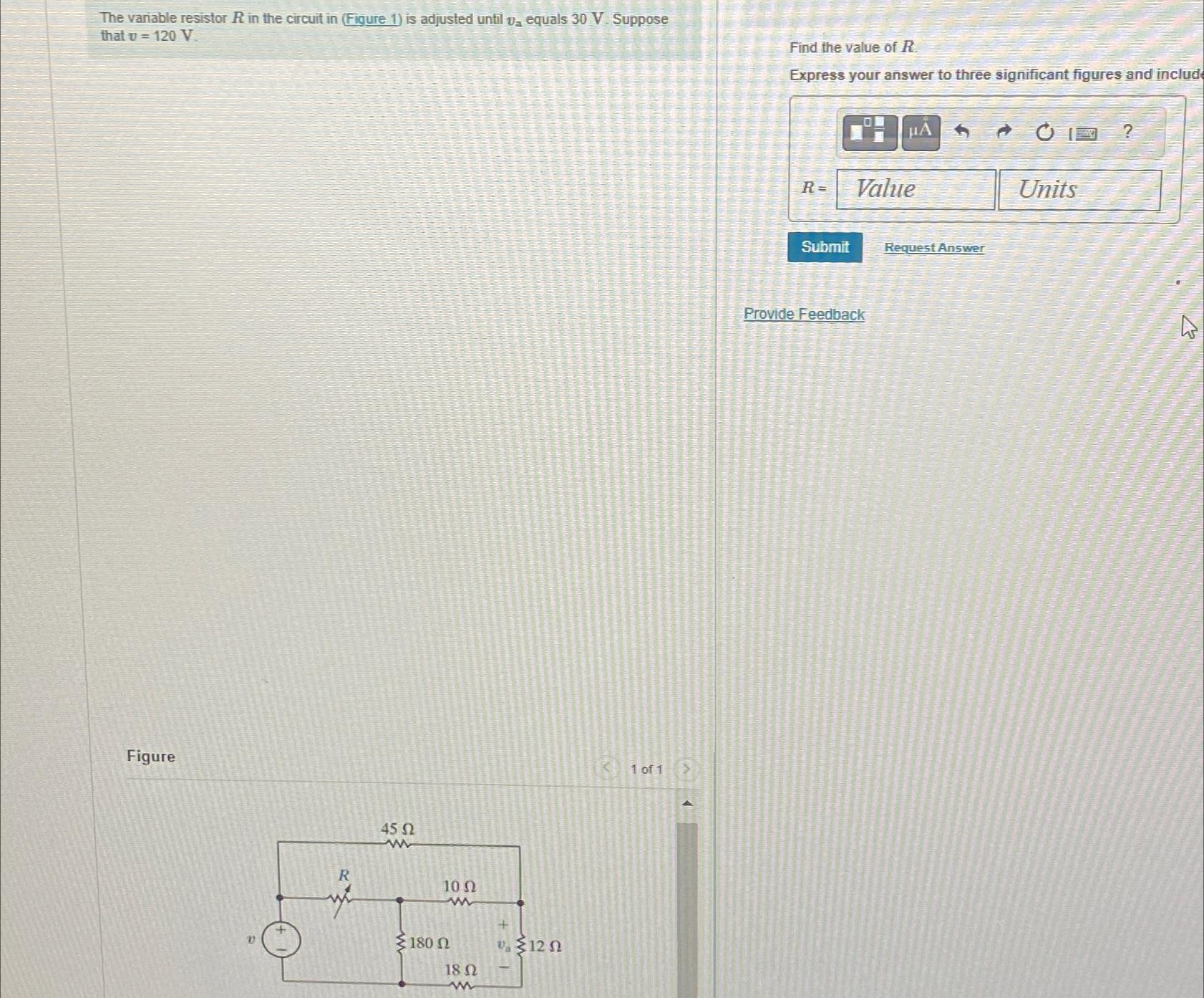 Solved The variable resistor R ﻿in the circuit in (Figure | Chegg.com