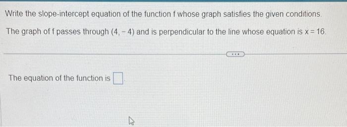 Solved Write the slope-intercept equation of the function f | Chegg.com