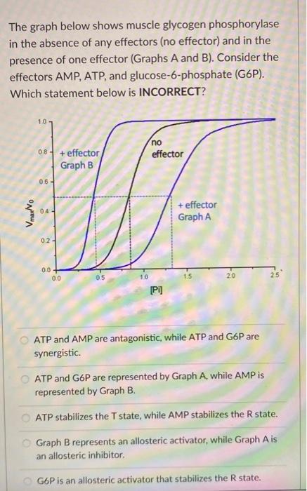 Solved The graph below shows muscle glycogen phosphorylase | Chegg.com