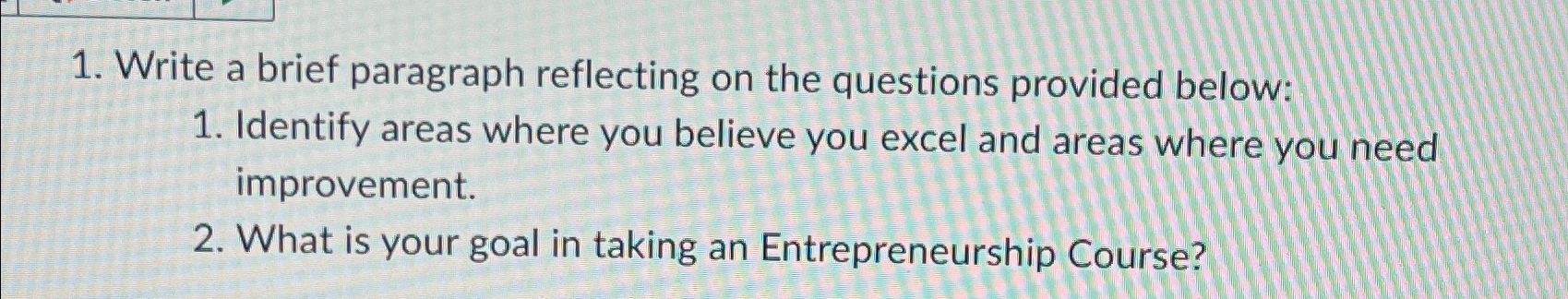 Solved Write a brief paragraph reflecting on the questions | Chegg.com