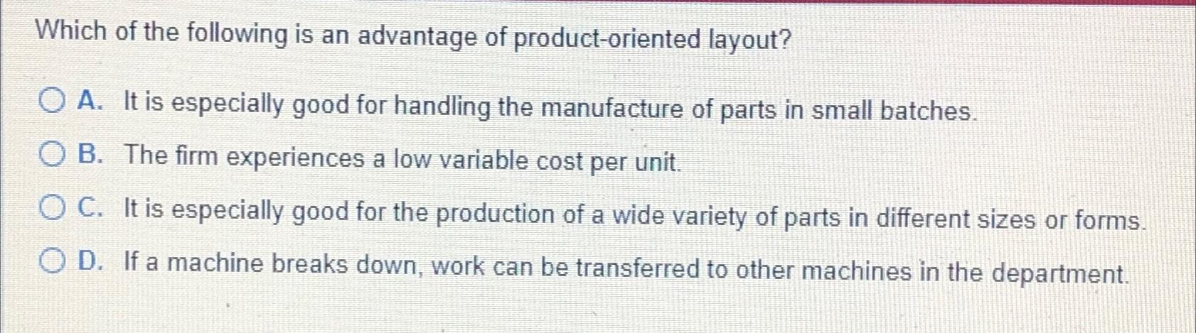 Solved Which of the following is an advantage of | Chegg.com