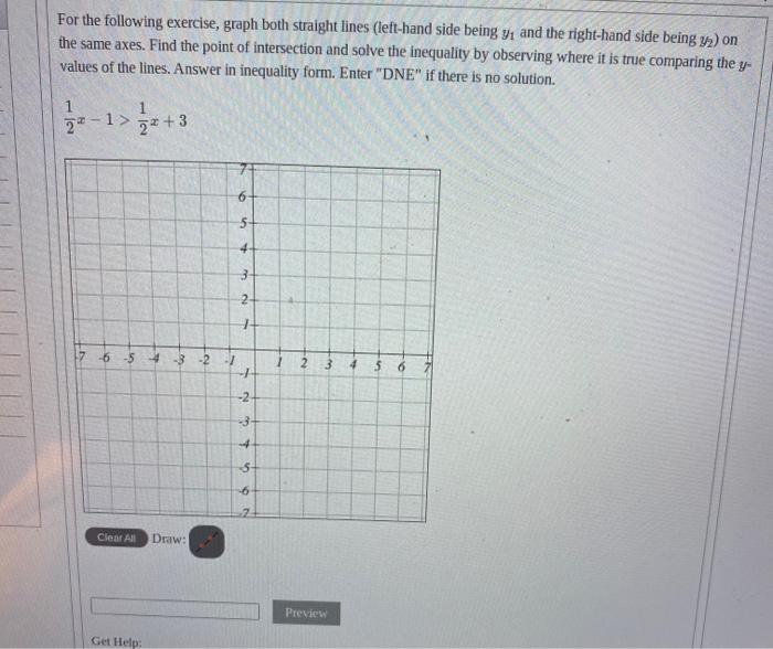 Solved For the following exercise, graph both straight lines | Chegg.com