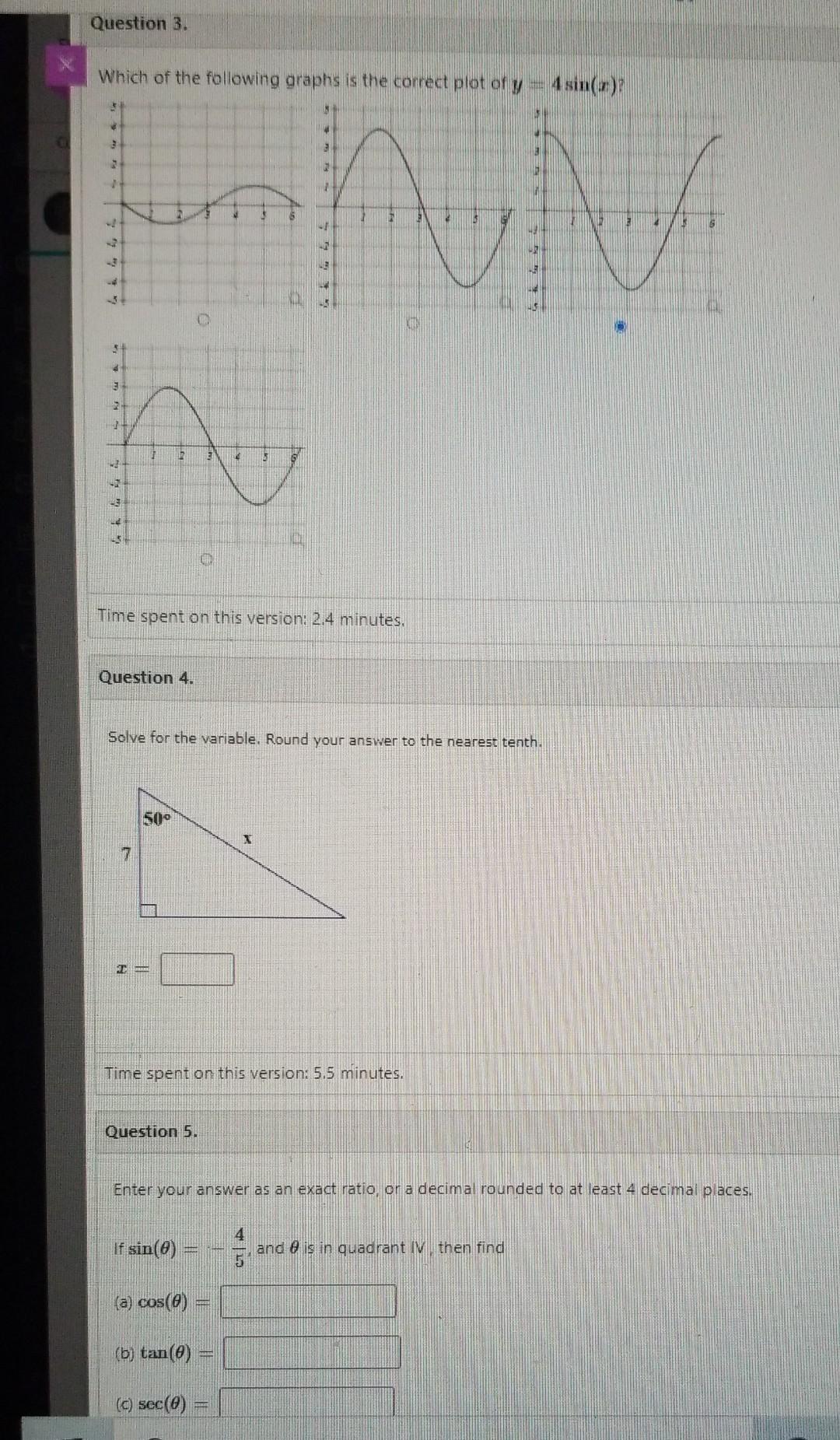 Solved Question 3. Which of the following graphs is the | Chegg.com