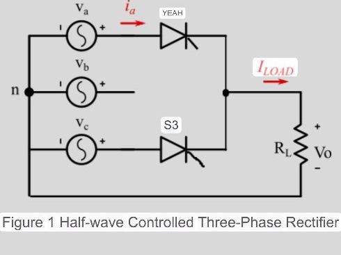 Solved The controlled three-phase half-wave rectifier shown | Chegg.com