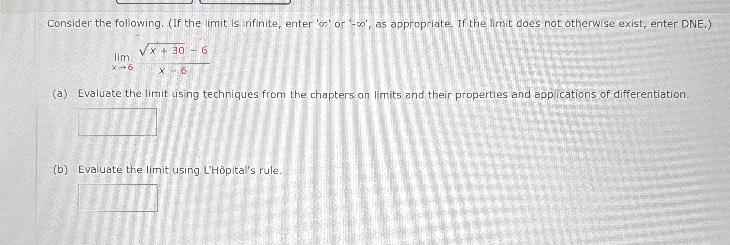 Solved Consider the following. (If the limit is infinite, | Chegg.com