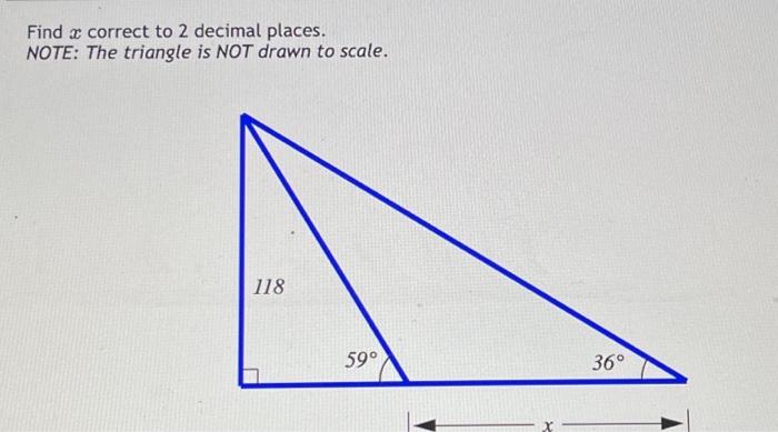 Solved Find x correct to 2 decimal places. NOTE: The | Chegg.com