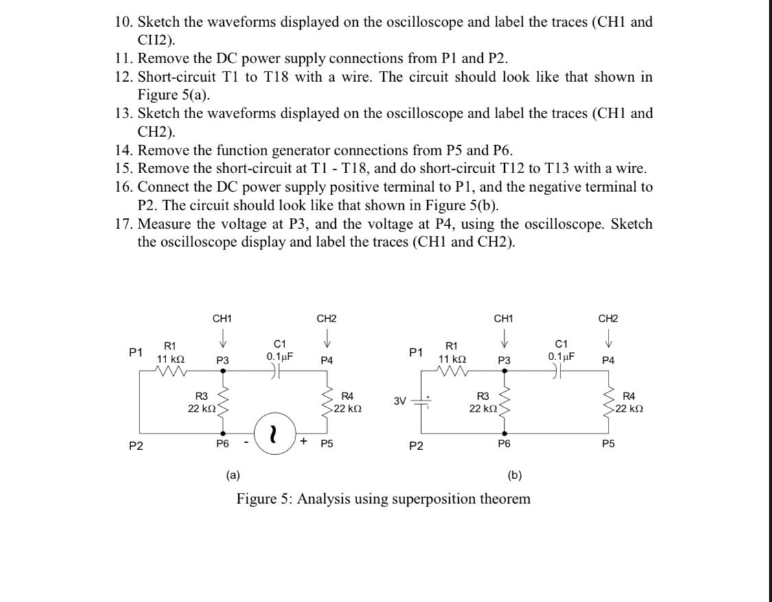 Sketch the waveforms displayed on the oscilloscope | Chegg.com
