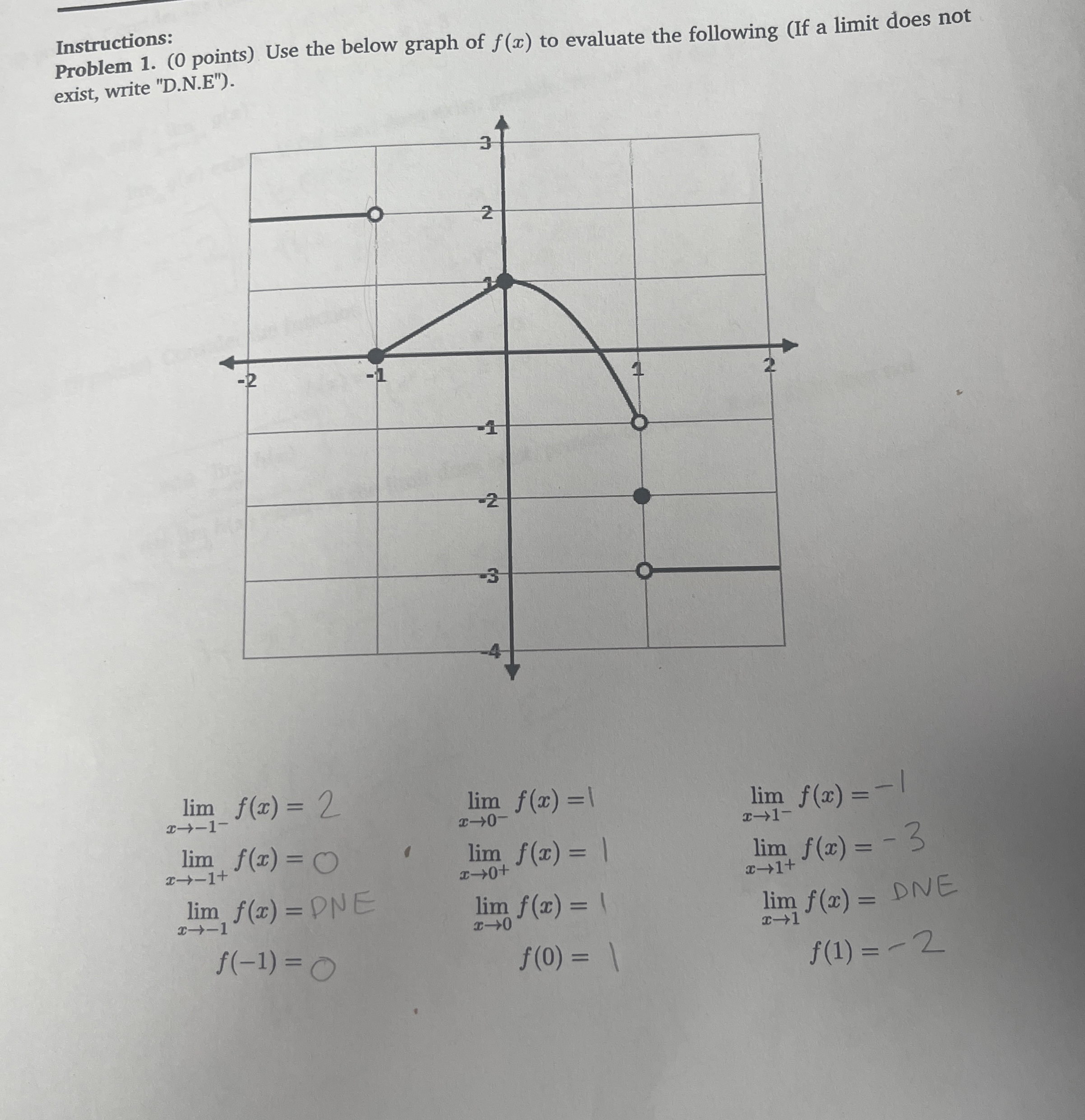 Solved Instructions:Problem 1. (0 ﻿points) ﻿Use the below | Chegg.com