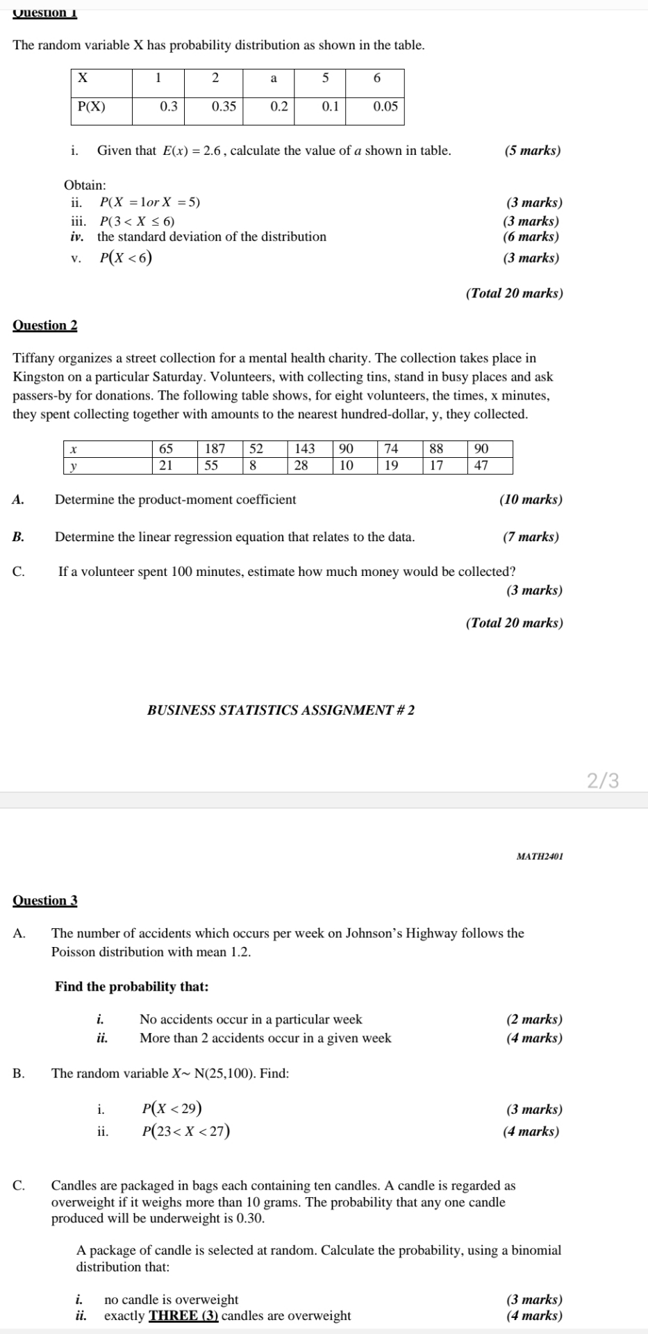 Solved Quesuon 1The random variable x has probability | Chegg.com Solved Quesuon 1The random variable x has probability | Chegg.com