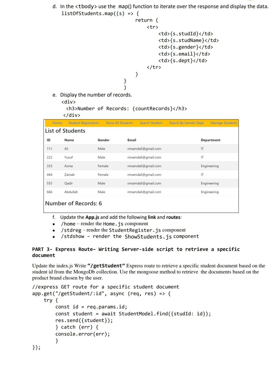 Lab 4 - MERN STACK DEVELOPMENT Objective: This lab | Chegg.com