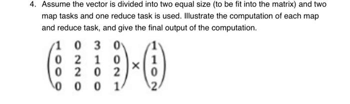 Solved Assume the vector is divided into two equal size (to | Chegg.com