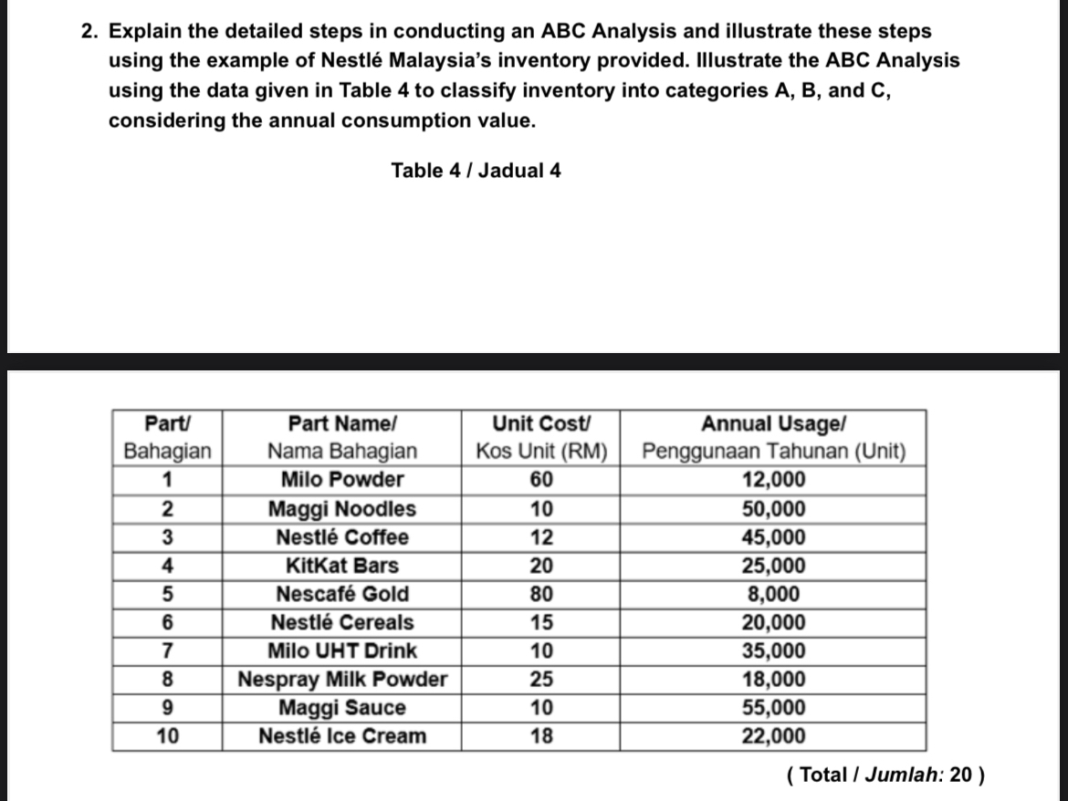 Solved Explain the detailed steps in conducting an ABC | Chegg.com