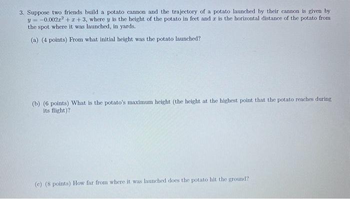 Solved 3. Suppose two friends build a potato cannon and the | Chegg.com Solved 3. Suppose two friends build a potato cannon and the | Chegg.com