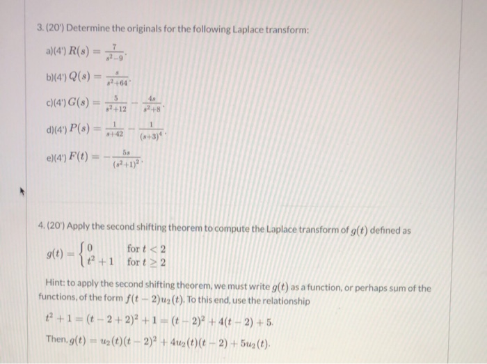 Solved 1 20 Apply The Method Of Variation Of Parameters