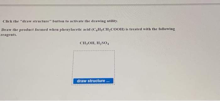 Solved Click the "draw structure" button to activate the | Chegg.com