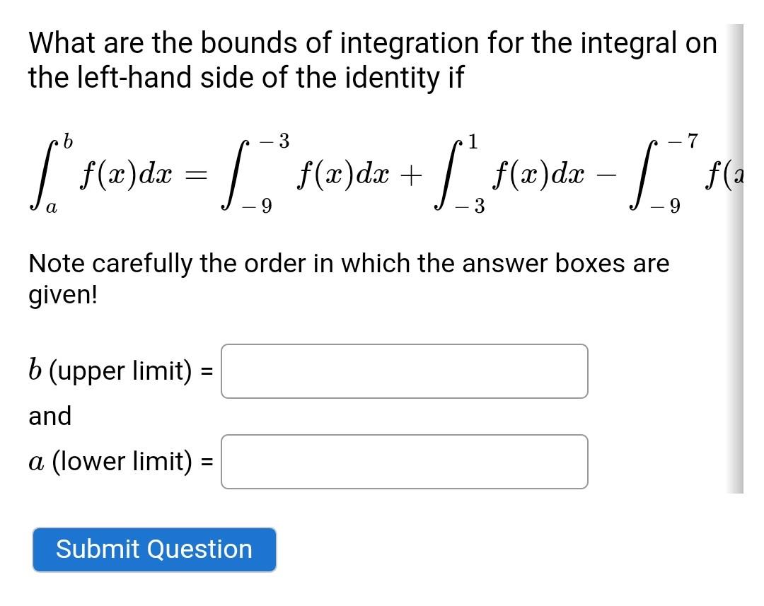 Solved What are the bounds of integration for the integral | Chegg.com