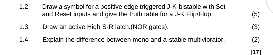 Solved 1.2 ﻿Draw a symbol for a positive edge triggered | Chegg.com