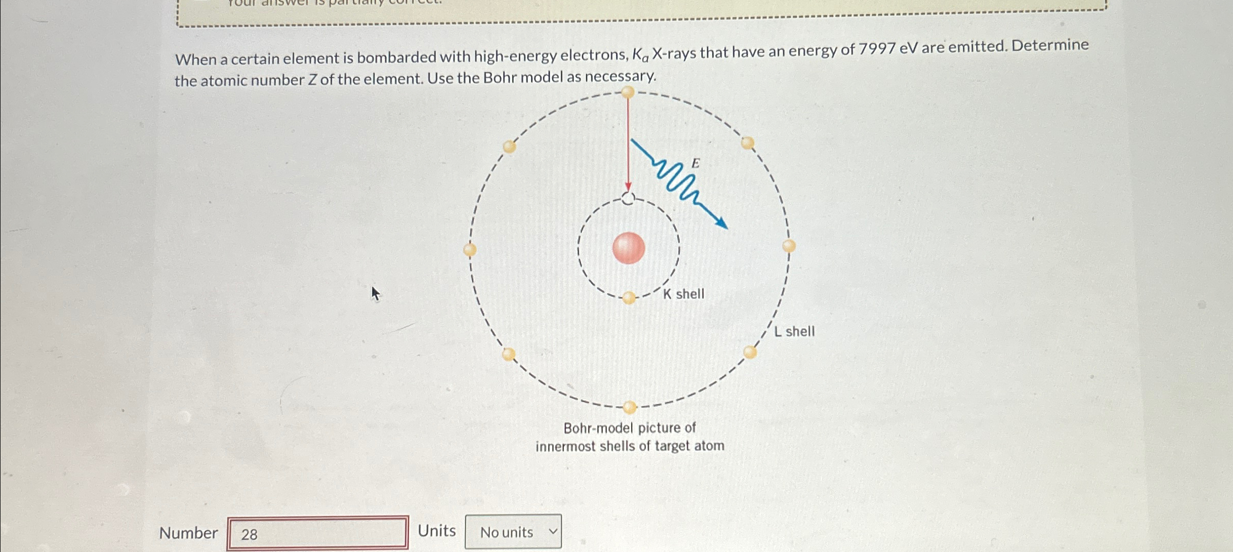 Solved When a certain element is bombarded with high-energy | Chegg.com