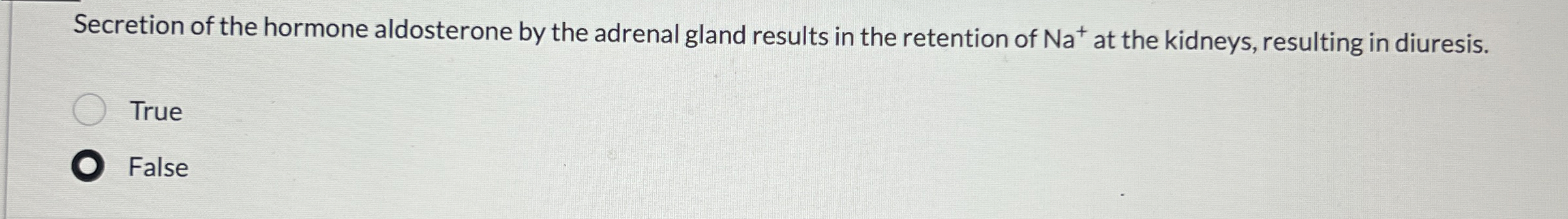 Solved Secretion of the hormone aldosterone by the adrenal | Chegg.com