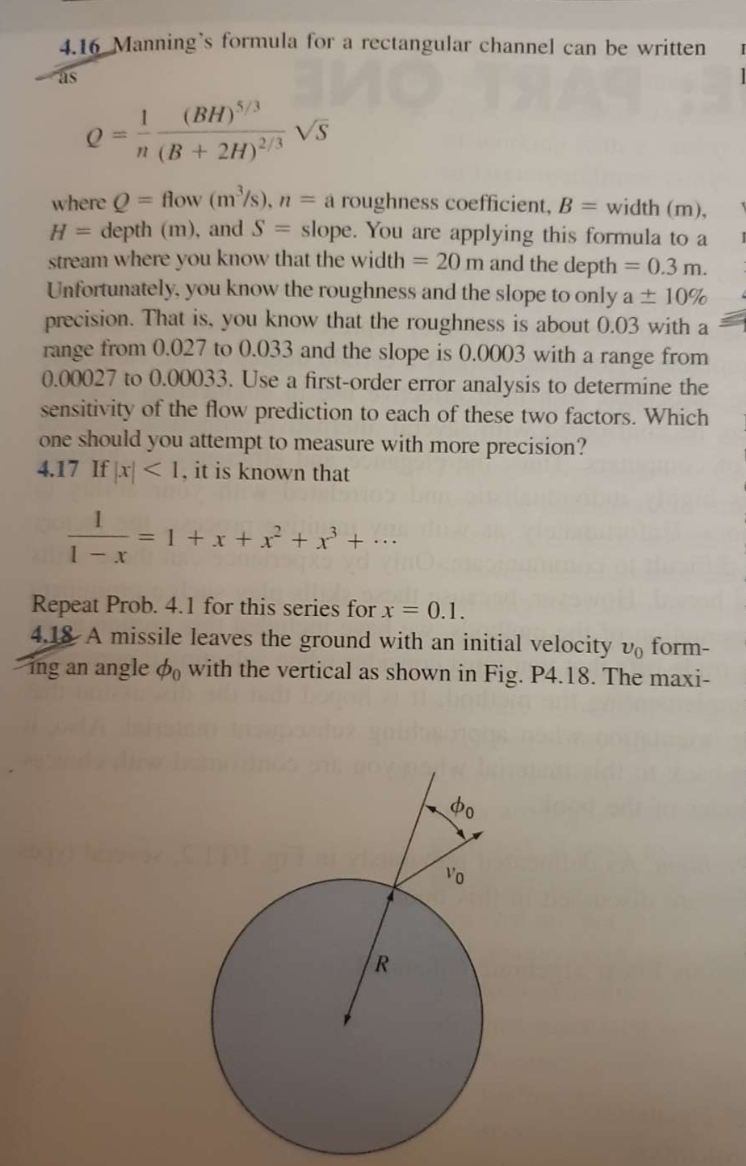 Solved 4.16 Manning's formula for a rectangular channel can | Chegg.com