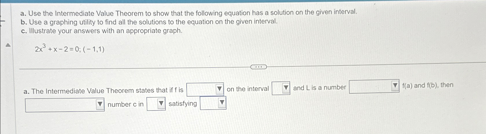 Solved a. ﻿Use the Intermediate Value Theorem to show that | Chegg.com