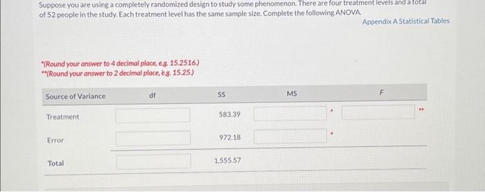 Solved Suppose you are using a completely randomized design | Chegg.com