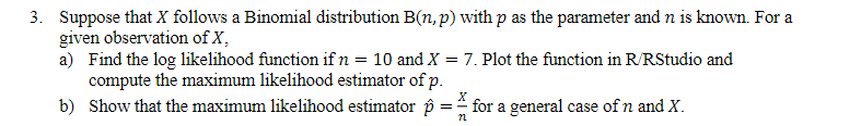 Solved Suppose that x ﻿follows a Binomial distribution | Chegg.com